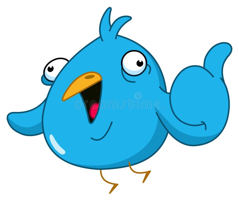 Duim op vogel vector illustratie. Illustration of dier - 19321489