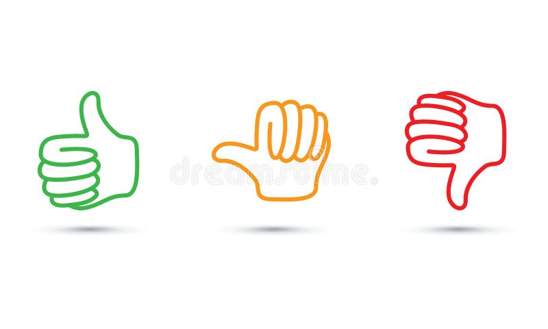 Duimen op en neer vector illustratie. Illustration of geïsoleerd - 82929699