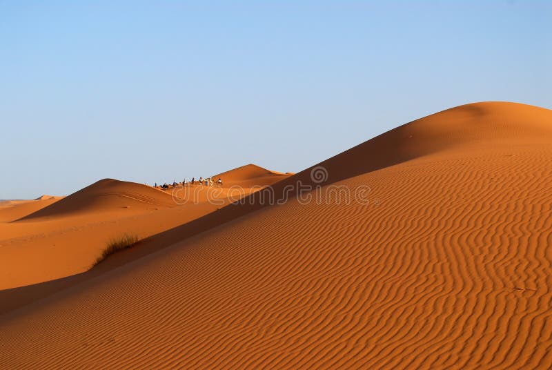 Duinen Van Het Sahara-woestijn Stock Foto - Image of onvruchtbaar ...