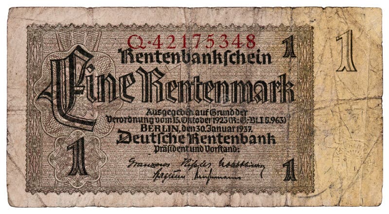 De Duitse Mark Was De Officiële Munteenheid Van Duitsland Stock Foto ...