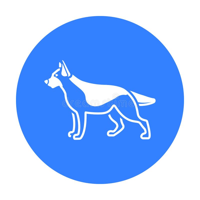 Duitse Herder Vectorpictogram in Zwarte Stijl Voor Web Vector ...