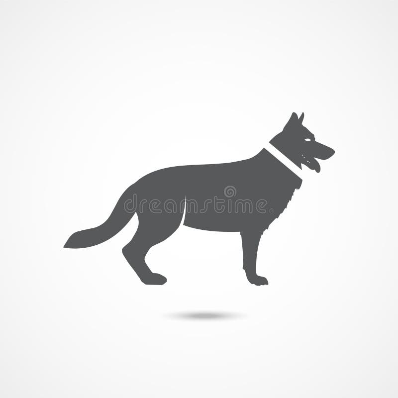 Het Pictogram Van De Herdershond, Vlakke Stijl Vector Illustratie ...