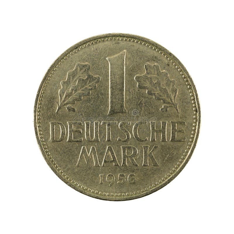 1 Duitse Mark Muntstuk 1956 Obvers Stock Foto - Image of zaken, modem ...