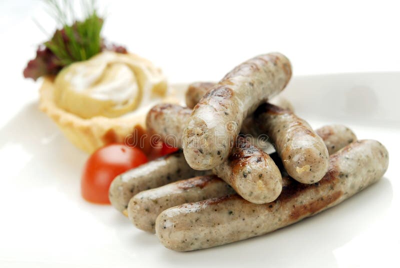 Duitse worsten stock foto. Image of schotel, voedsel - 19579066