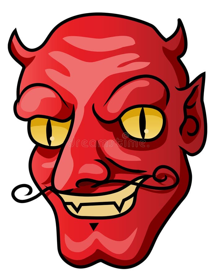 Het Masker Van De Duivel Van De Brand Stock Illustratie - Illustratie ...