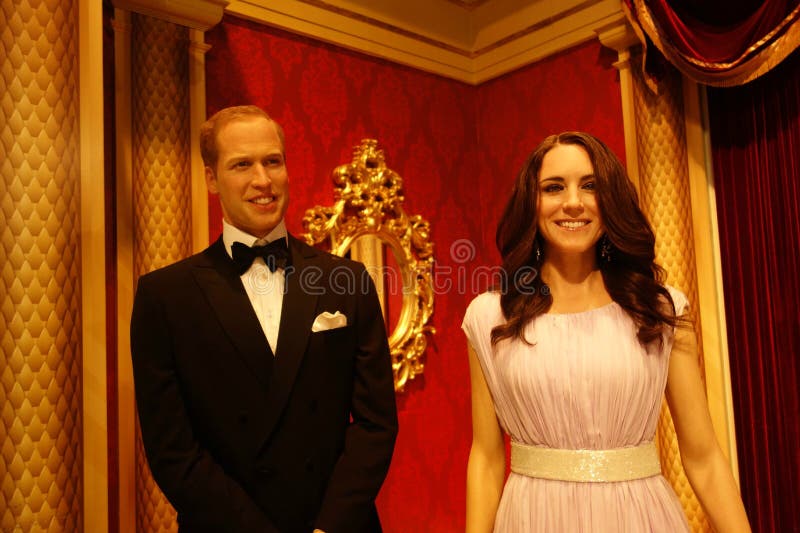 Duke and Duchess of Cambridge Wax Figures Editorial Photography - Image ...