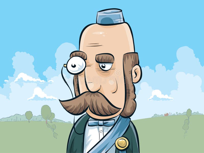 Duke with Monocle stock illustration. Illustration of outdoor - 41557986