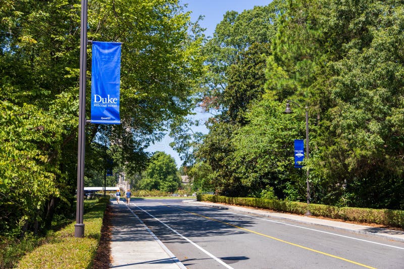 Duke University Banner on Campus in Durham, NC Editorial Stock Photo ...