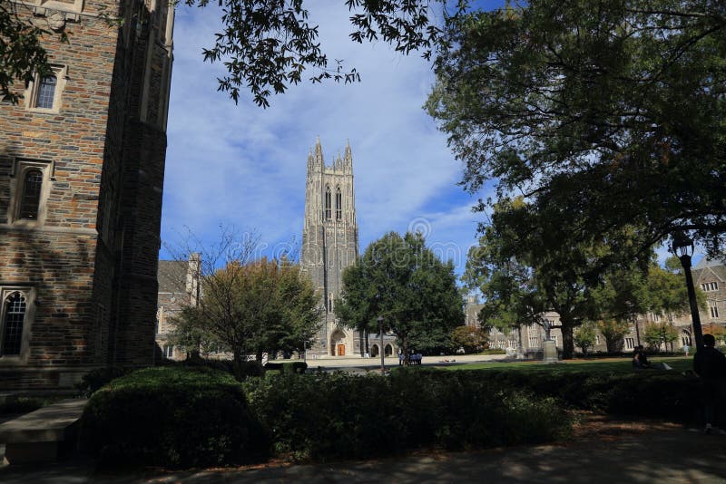 Duke University Campus Scenery Editorial Stock Photo - Image of duke ...