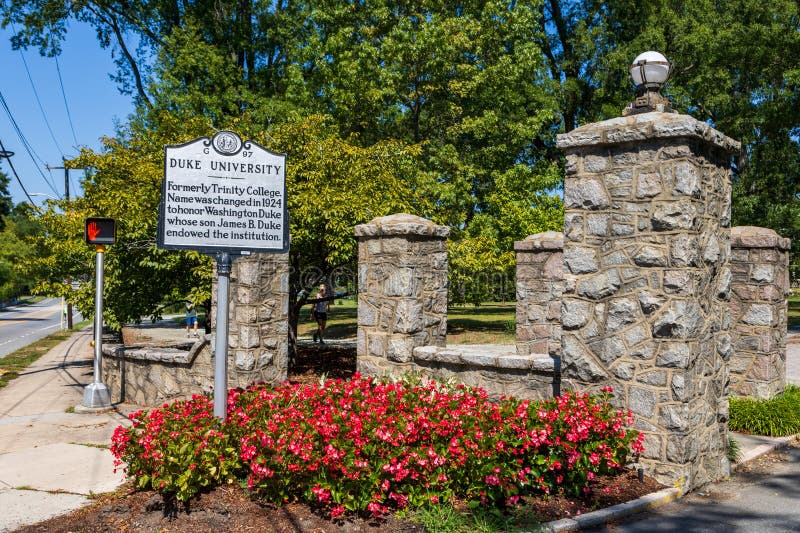 Duke University Sign on Campus Editorial Photography - Image of private ...