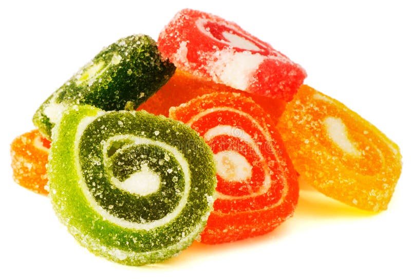 Dulces Del Color Sobre Blanco Imagen de archivo - Imagen de blanco ...