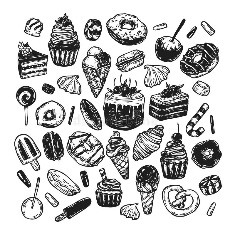 Dulces del vector ilustración del vector. Ilustración de elemento ...