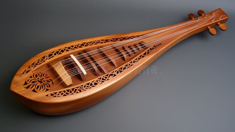 Dulcimer with Intricate Woodworking and a Sweet Stock Image - Image of ...