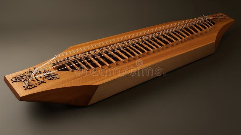 Dulcimer with Intricate Woodworking and a Sweet Stock Photo - Image of ...