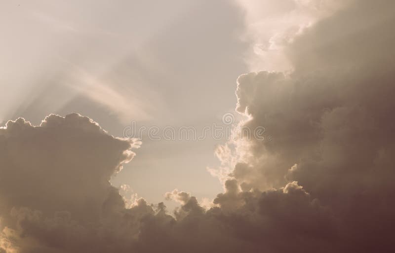 Dull and Beige Clouds in the Evening Stock Photo - Image of dull ...