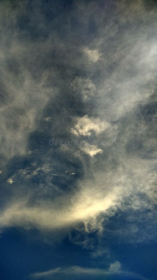 Dull Blue Sky with No Clouds As Background Image Stock Photo - Image of ...