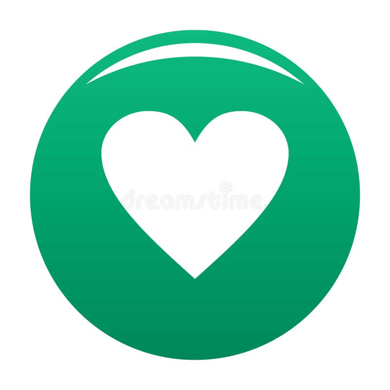 Dull Heart Icon Vector Green Stock Vector - Illustration of breakdown ...