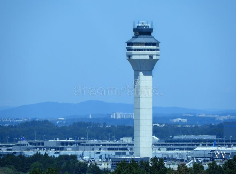 Dulles Airport Tower from Steven F. Udvar-Hazy Center Observation Tower ...