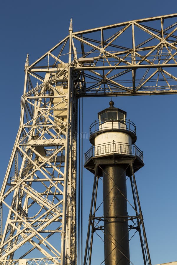Duluth Canal Lighthouses stock photo. Image of beacon - 24820974