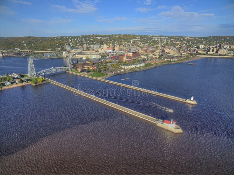 Duluth and Lake Superior in Summertime Stock Photo - Image of coast ...