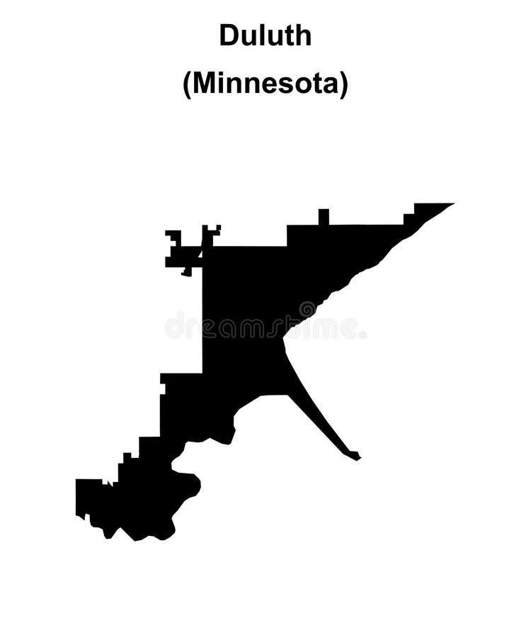 Duluth outline map stock vector. Illustration of territory - 357450175
