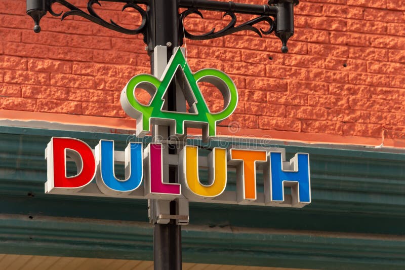 DULUTH, MN: Sign For The Canal Park Downtown Editorial Stock Image ...