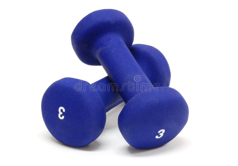 Blue Five Pound Weights stock photo. Image of pounds, bells - 1449810