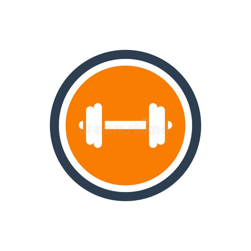 Dumbbell or Barbell Logo Icon Design Template Elements Stock Vector ...