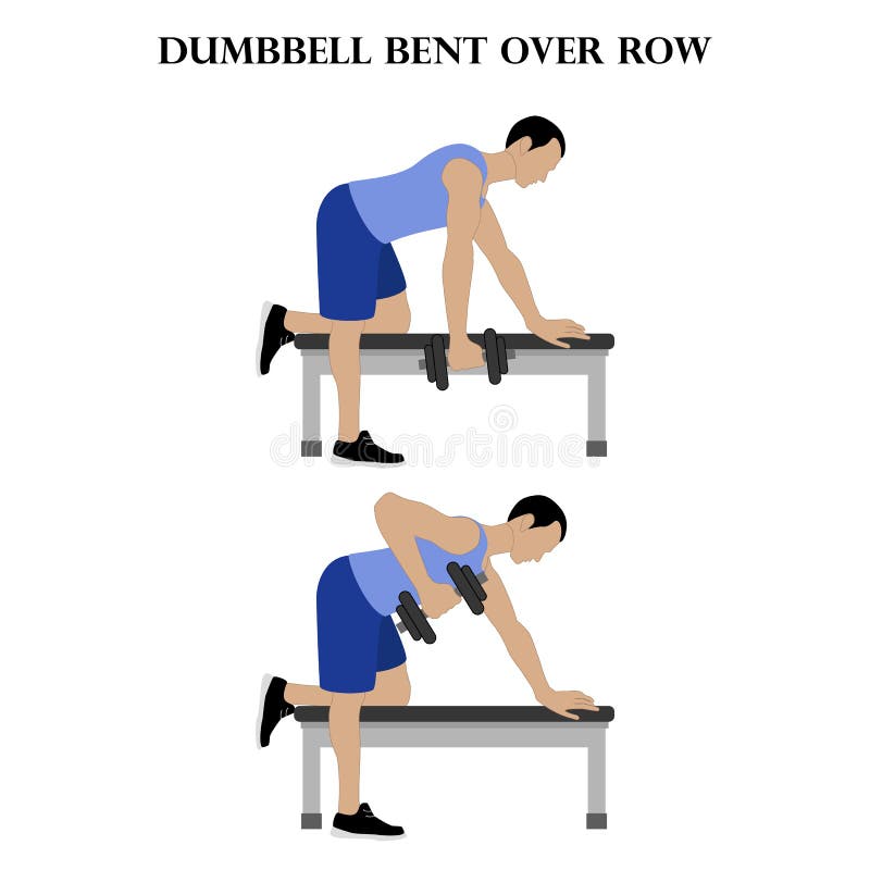 Man Doing TRX Suspension Strap Rows Exercise. Stock Vector ...