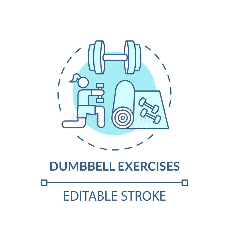 Dumbbell Exercises Vector Outline Stock Illustrations – 343 Dumbbell ...