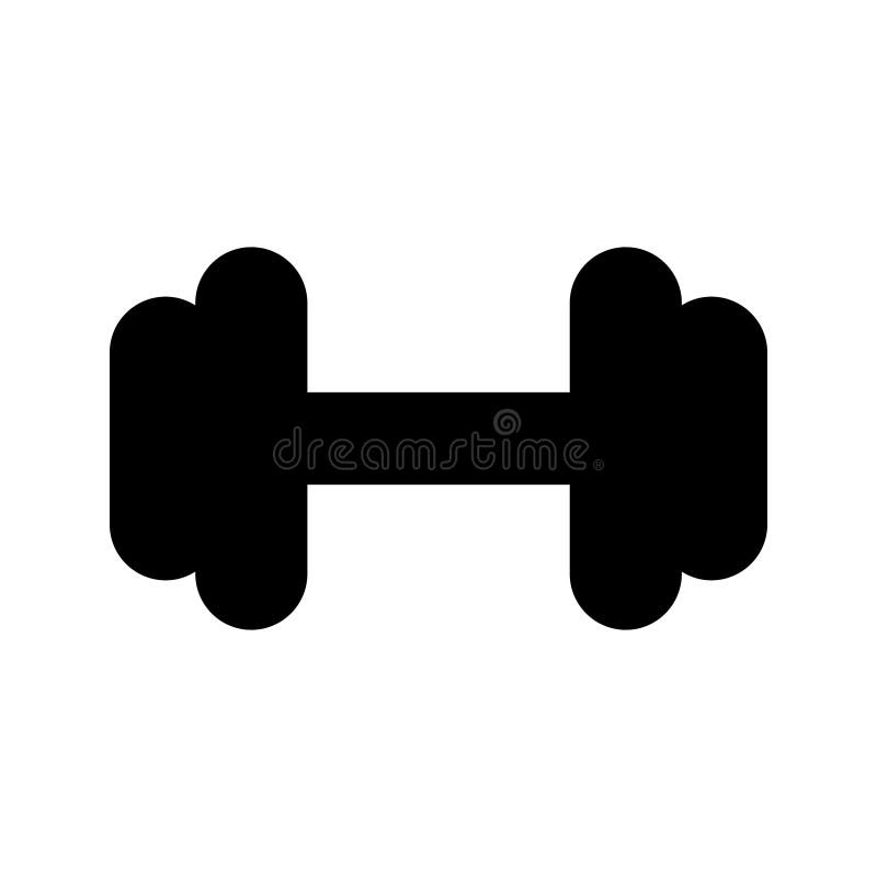 Dumbbell Glyph Vector Icon, Symbol Or Logo. Stock Vector - Illustration ...
