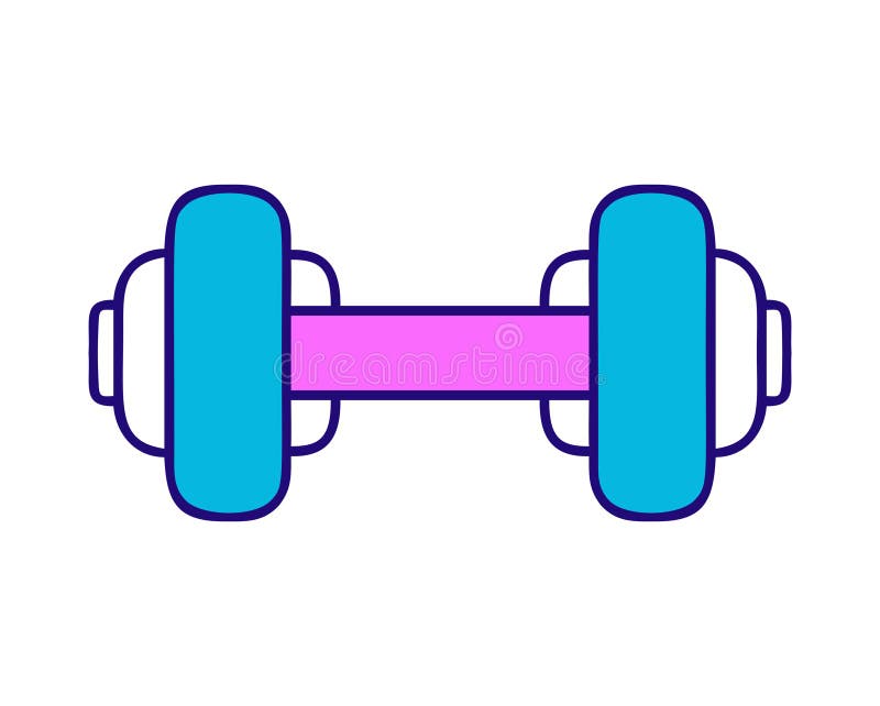 Dumbbell Gym Workout Icon stock vector. Illustration of workout - 358797499