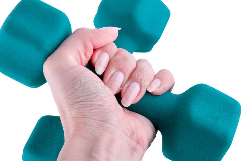 Dumbbell and hand stock image. Image of healthy, body - 20953419