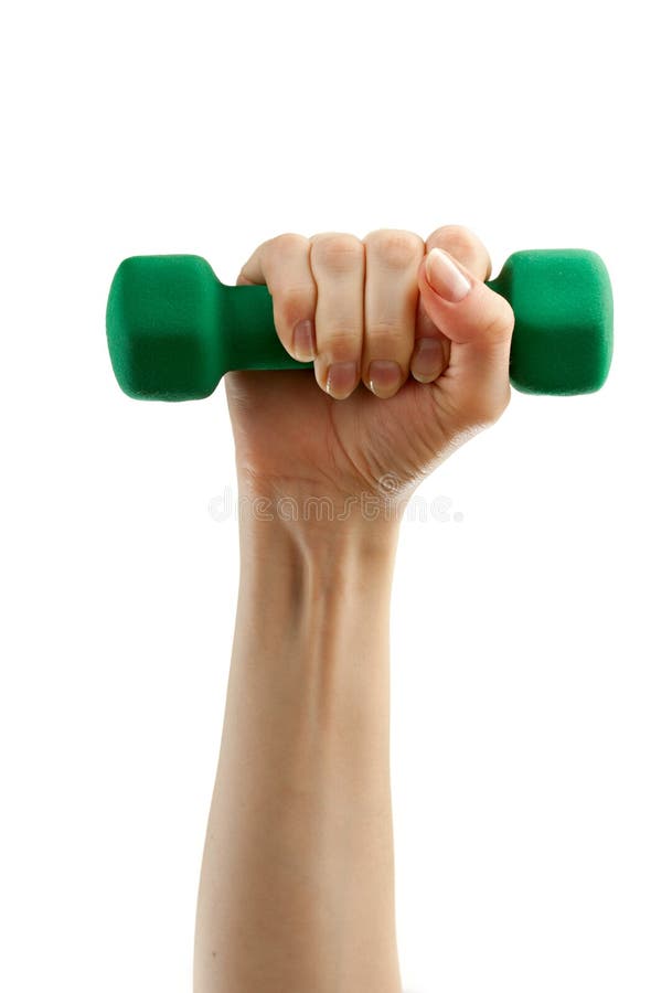 Dumbbell in hand stock image. Image of lifting, weightlifting - 23566449