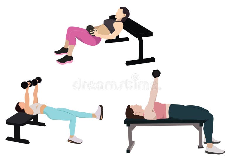 Glute Bridges On Bench