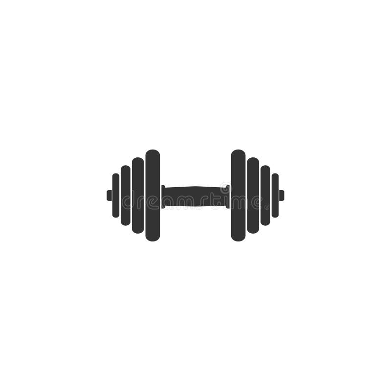 Dumbbell Icon in Simple Design. Vector Illustration Stock Vector ...