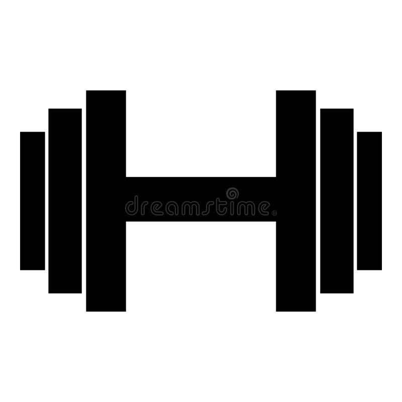 Dumbbell Icon, Simple Style Stock Vector - Illustration of heavy, power ...