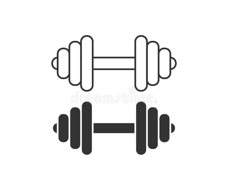 Dumbbell Icon. Training Tool Symbol. Sign Weight Gym Vector Stock ...