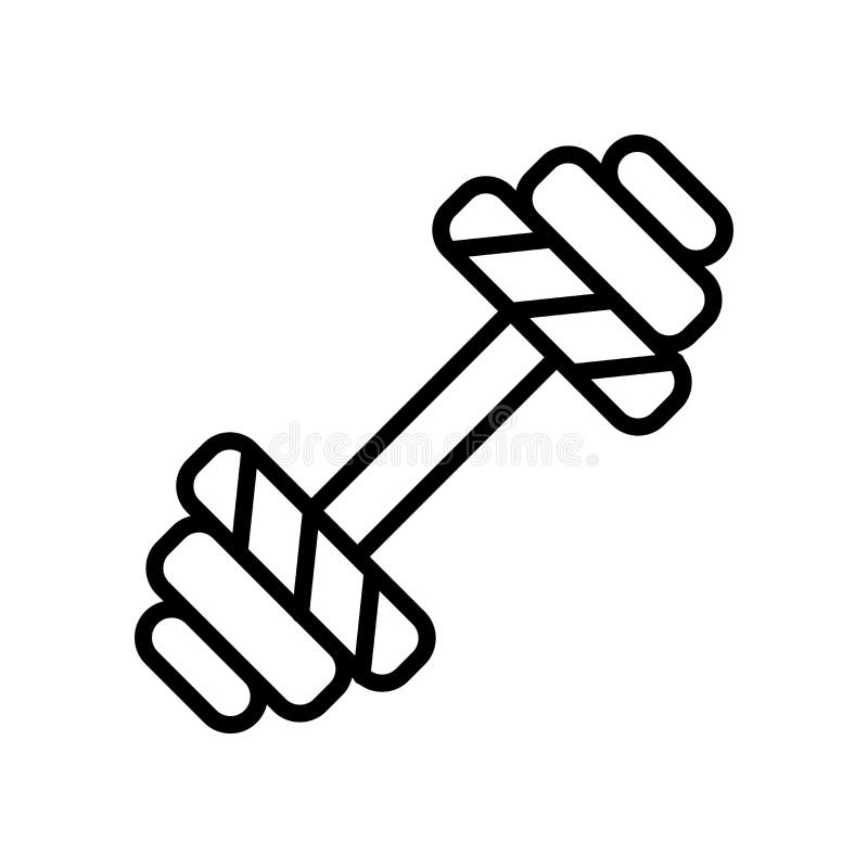 Dumbbell Icon Vector Isolated on White Background, Dumbbell Sign , Line ...