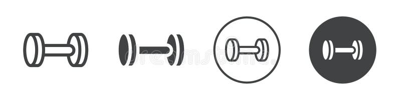 Dumbbell Icon Vector Logo Outline Stock Vector - Illustration of design ...