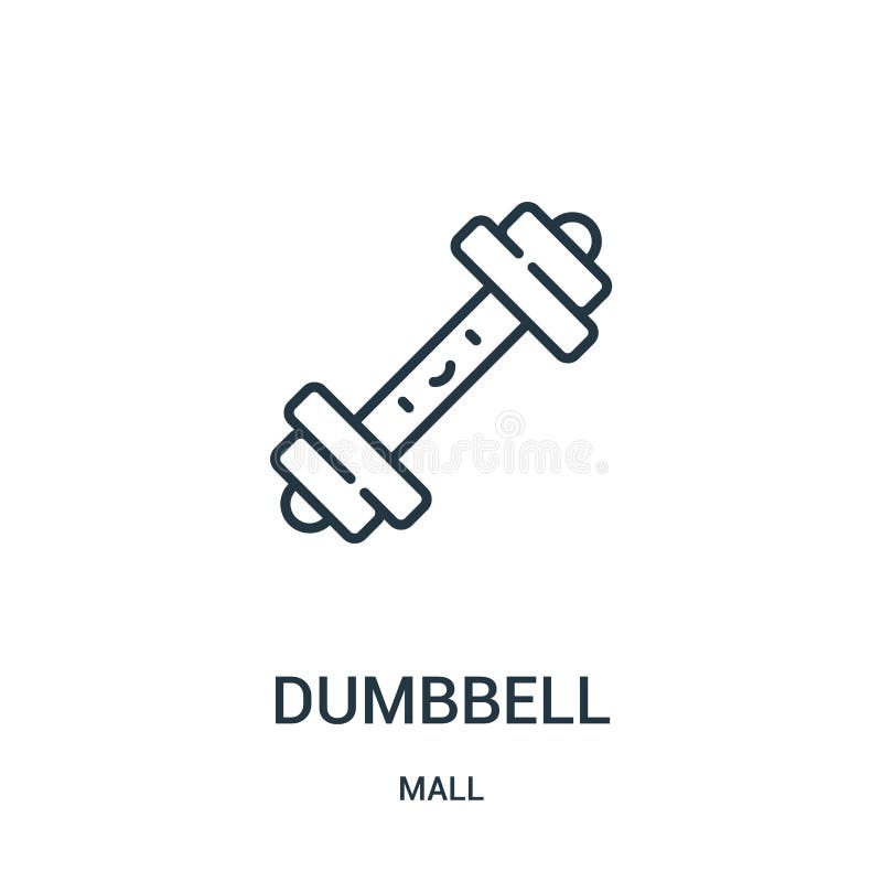 Dumbbell Icon Vector from Fitness Collection. Thin Line Dumbbell ...