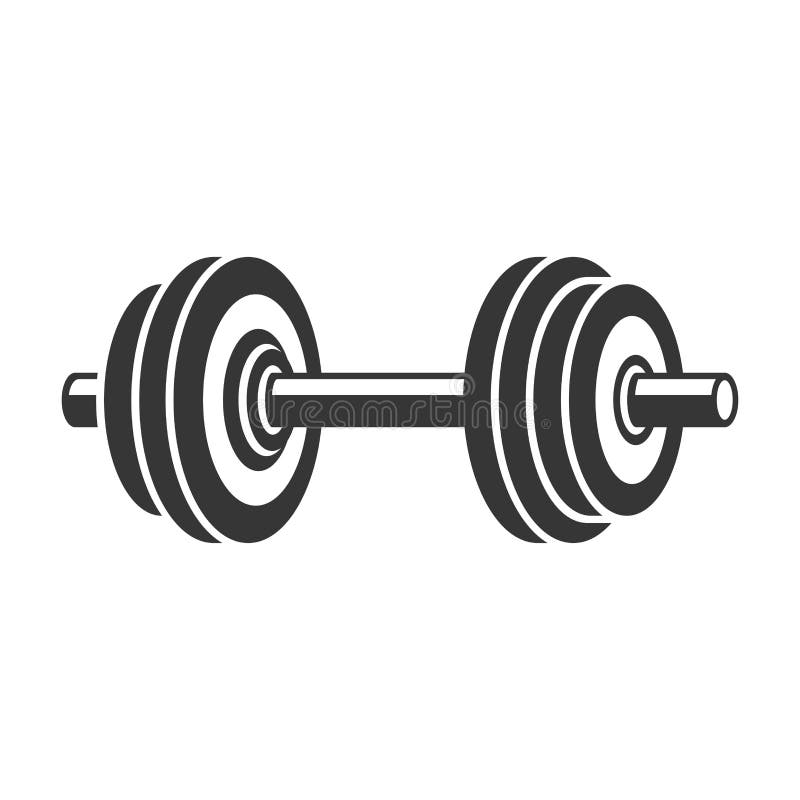 Dumbbell Icon on White Background. Vector Stock Vector - Illustration ...