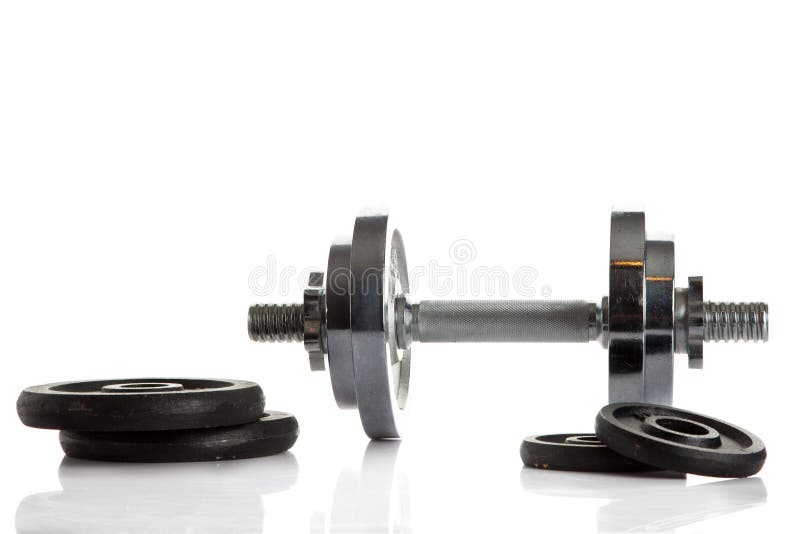 Dumbbell Isolated on White Background Gym Object Concept Stock Photo ...