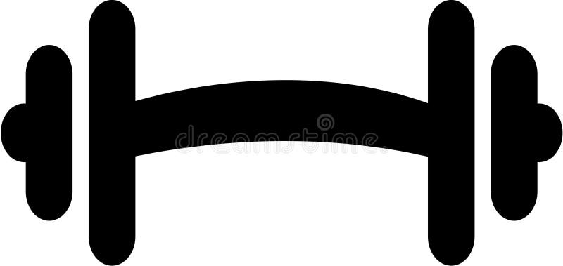 Dumbbell Pictogram stock vector. Illustration of steel - 92252460