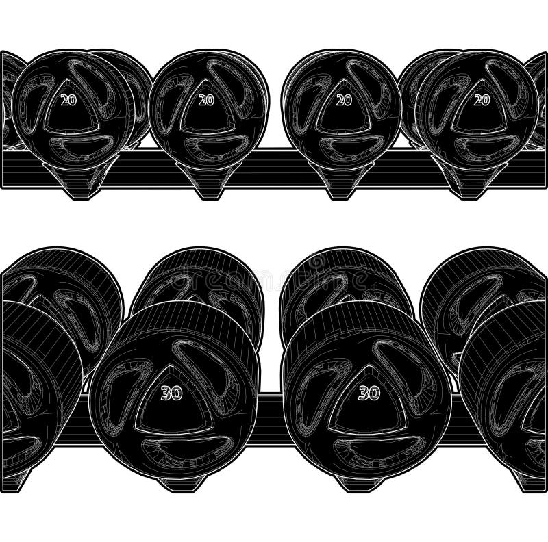 Dumbbell Weight Horizontal Stock Illustrations – 1,122 Dumbbell Weight ...