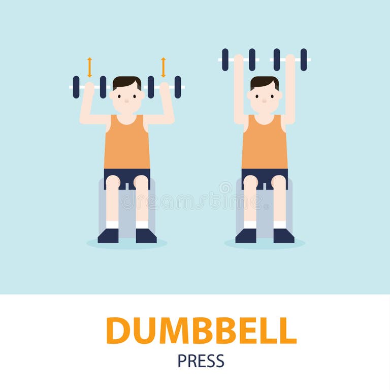 Dumbbell Shoulder Press Stock Illustrations – 275 Dumbbell Shoulder ...