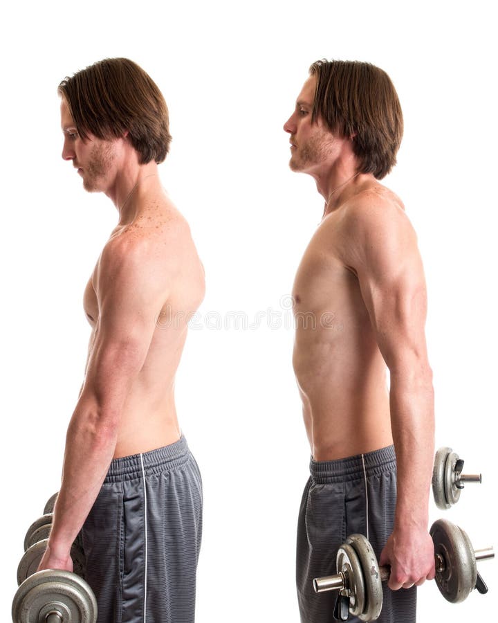 Dumbbell Shrug Exercise stock image. Image of young, dumbbells - 68146431