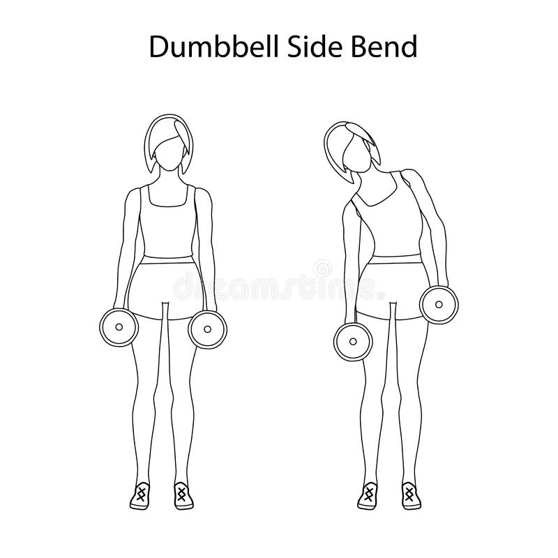 Side Bend Exercise Stock Illustrations – 408 Side Bend Exercise Stock ...