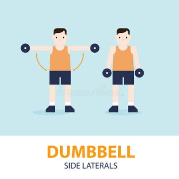 Dumbbell Side Raise Stock Illustrations – 130 Dumbbell Side Raise Stock ...