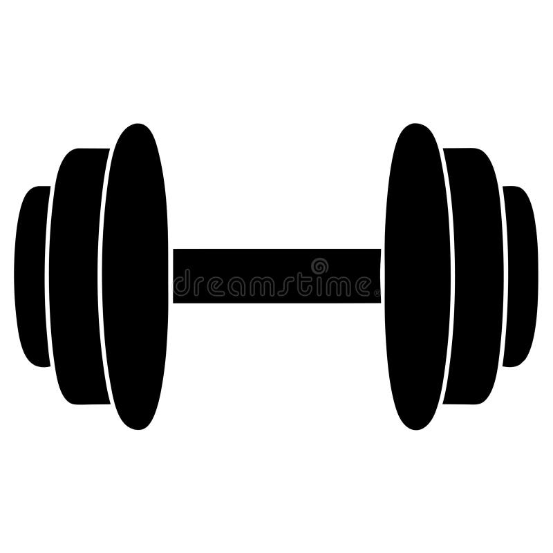 Dumbbell Silhouette Ai Illustration Stock Illustration - Illustration ...